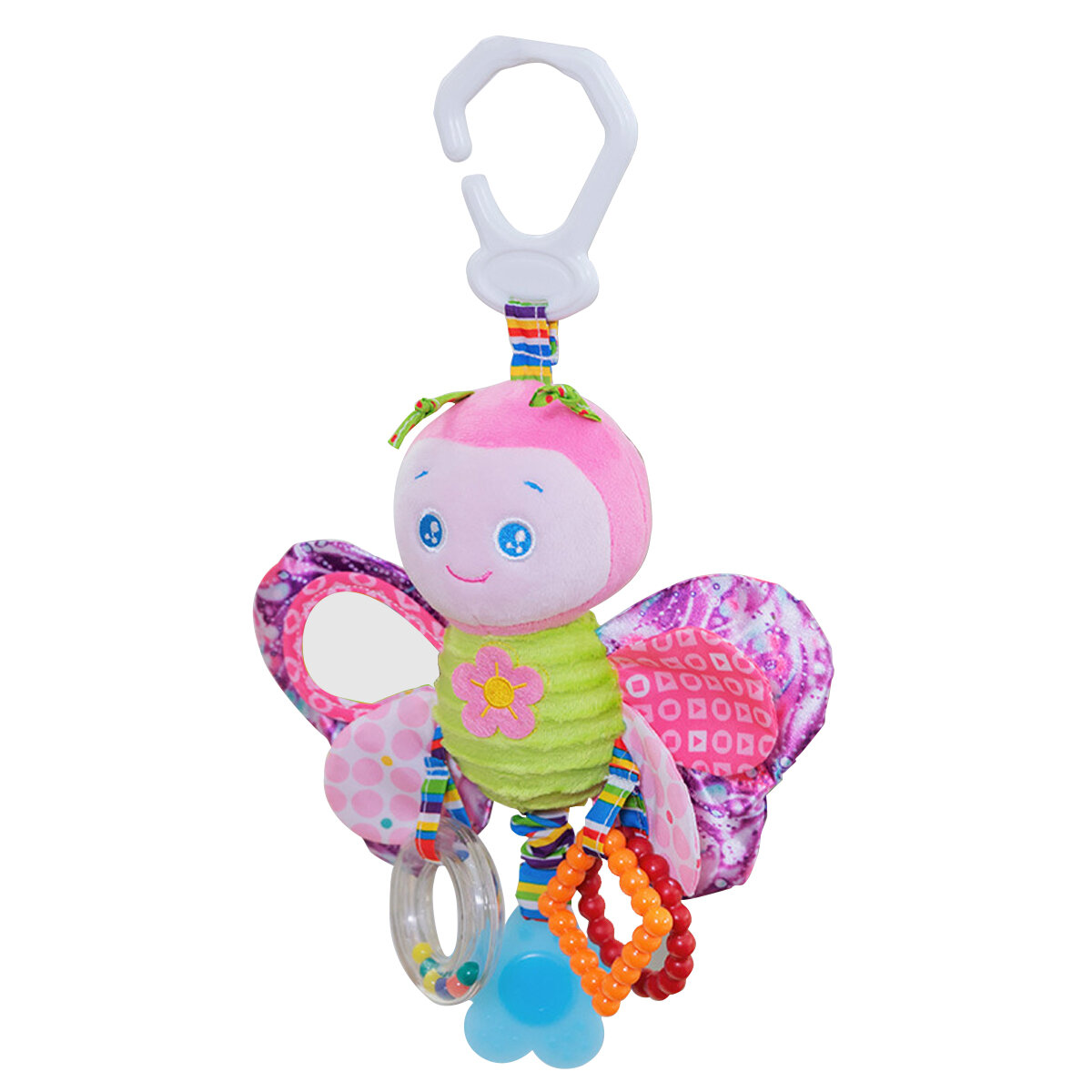 Детская шитья наполнительная клубничная игрушка Детская коляска висящая кровать для животных Мобильный детский кролик Образовательная игрушка Детский подарок (()