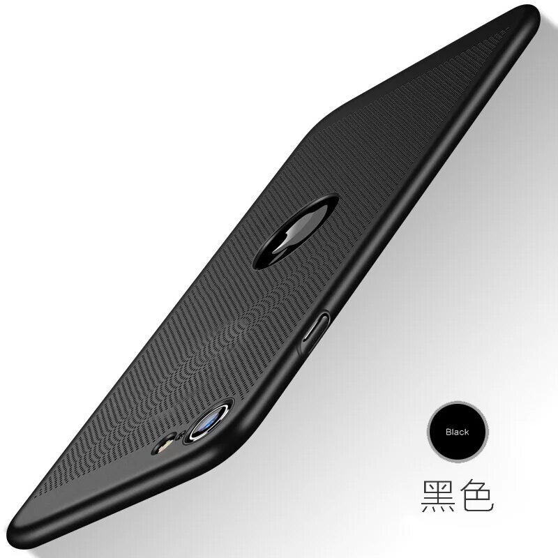 Ультра-тонкий дышащий чехол для iPhone SE2 с защитой от ударов и матовой текстурой в черном цвете для игр