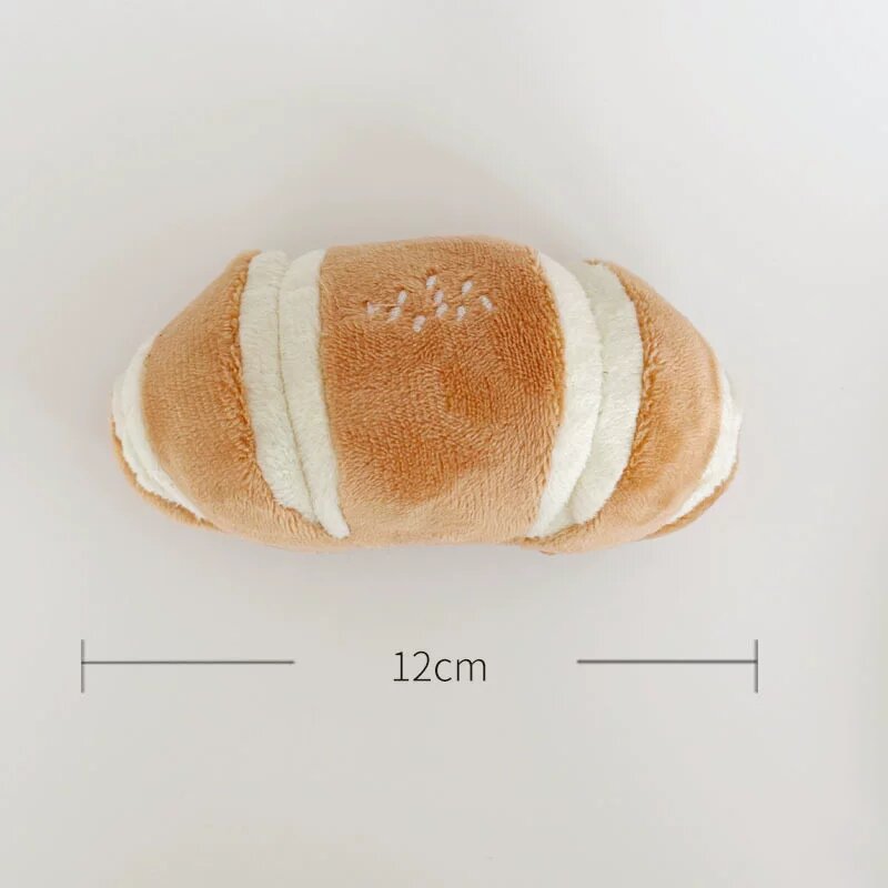 Новая игрушка для собак: плюшевый кусок хлеба для жевания и прорезывания зубов, со звуком, для игр с поиском корма, в