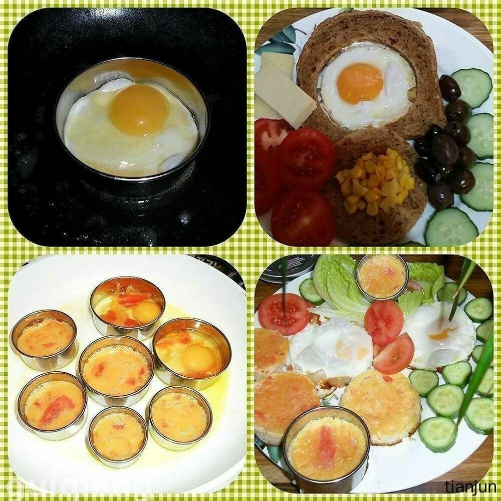 Эксклюзивный набор из 5 кулинарных колец для салатов, выпечки и запекания бисквитов