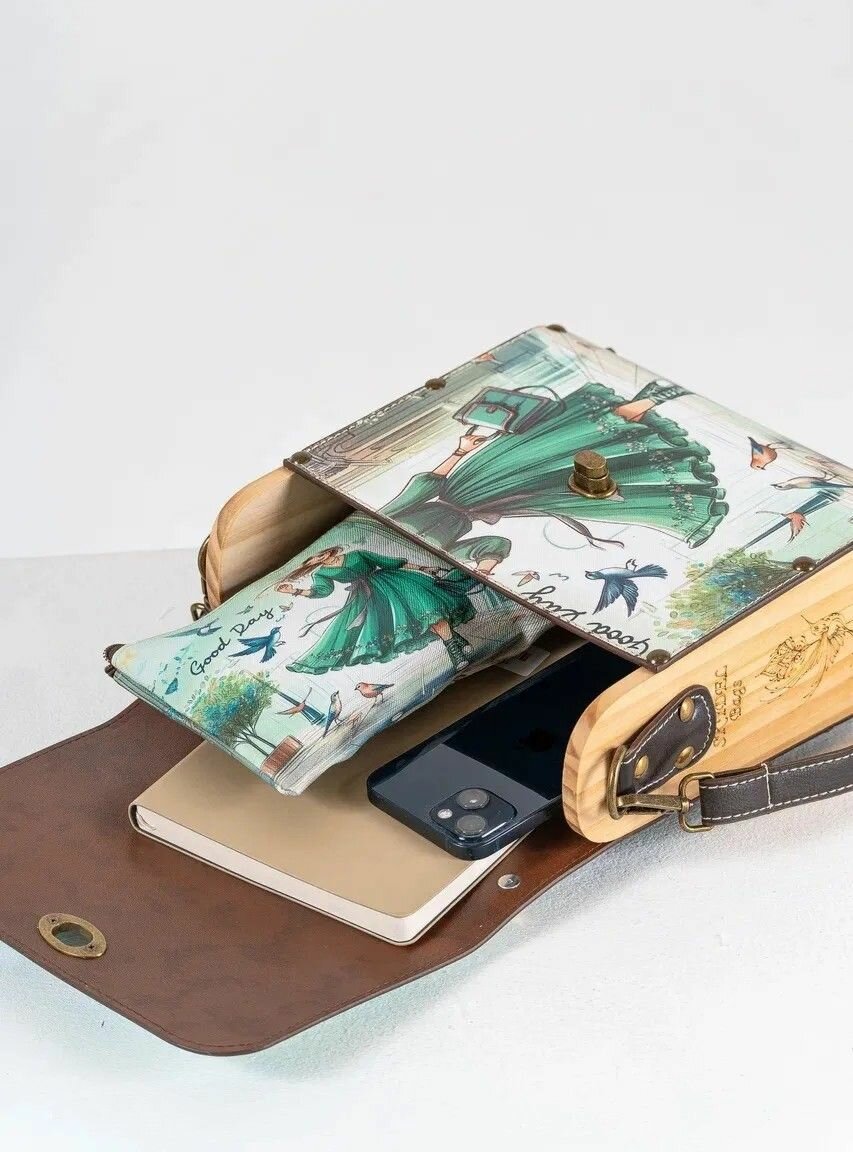 Сумка кросс-боди SKYDEL Bags, белый-зеленый — фото 1