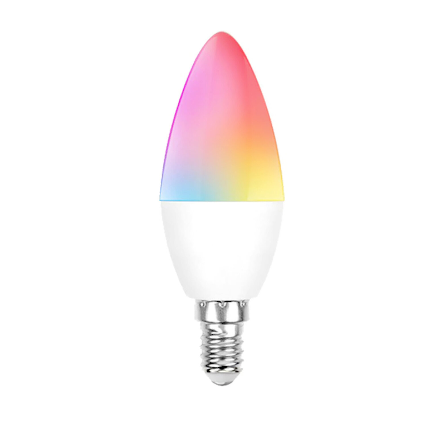 Лампа E14 умная свечка LED 5W RGB+WW+CW поддержка Tuya Google Home дистанционное голосовое управление регулируемая яркость