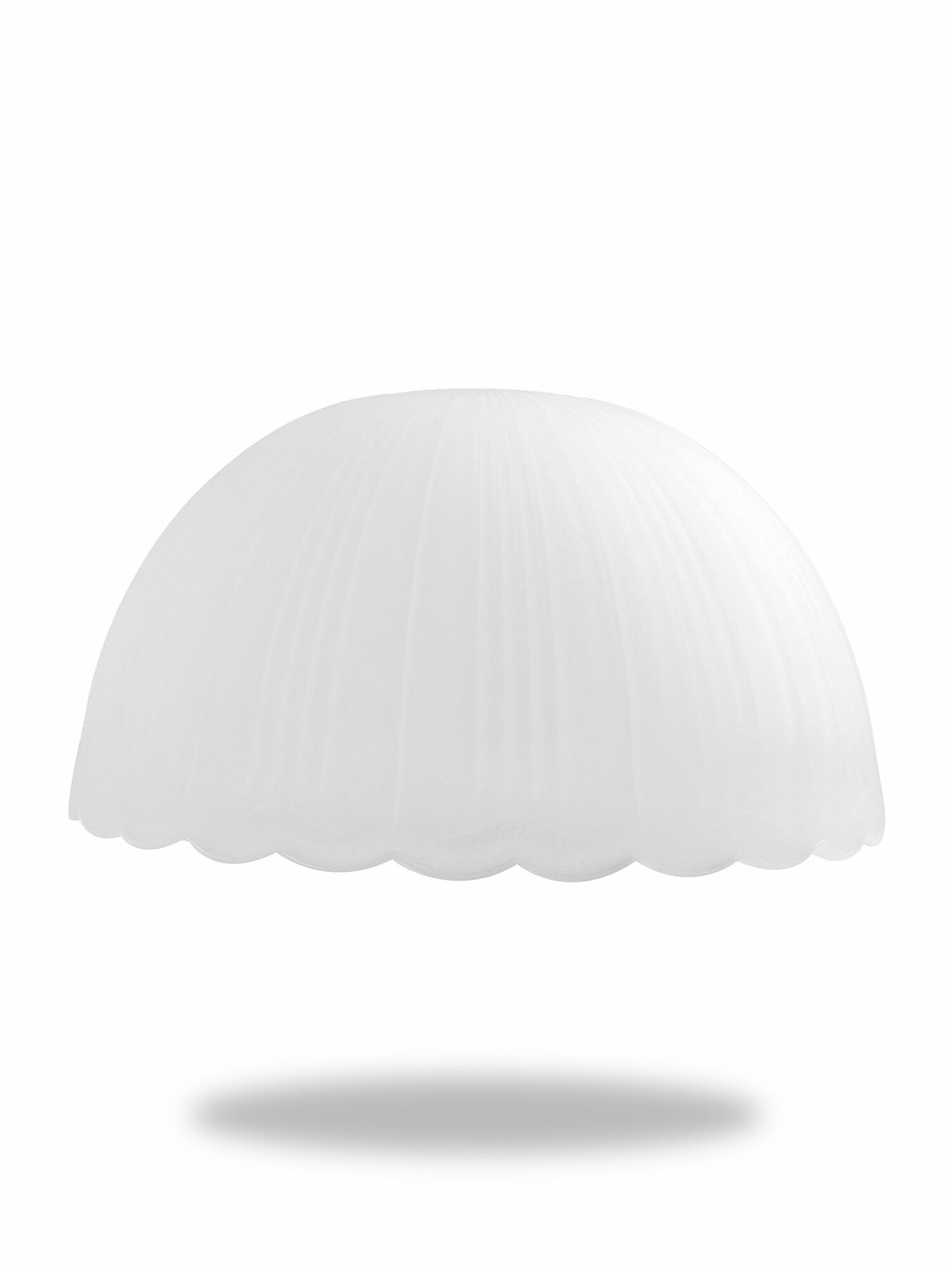 Стеклянный плафон матовый белый 25x25x13 см для ламп