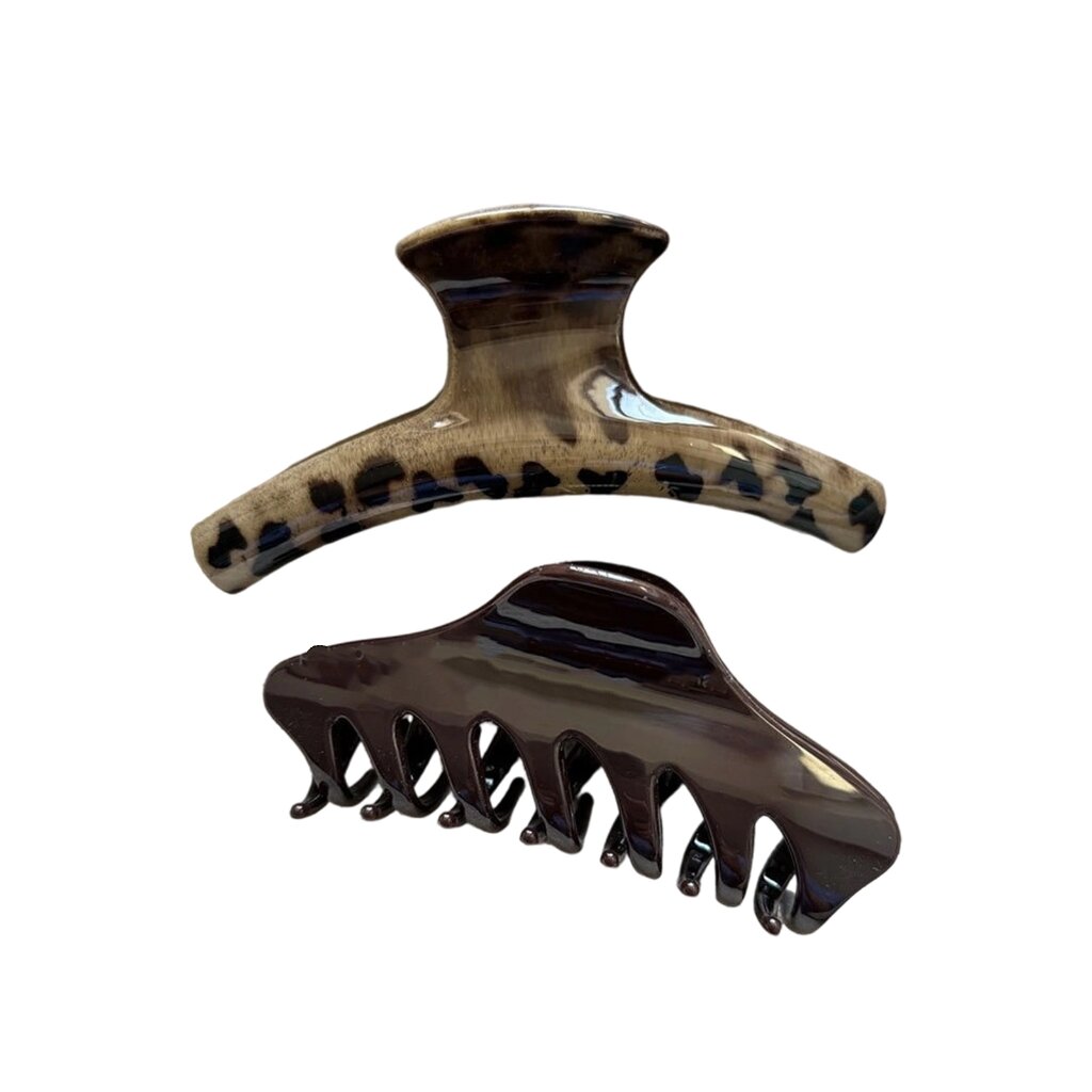 2 шт, большая заколка для длинных волос с леопардовым принтом, нескользящий аксессуар для волос премиум-класса