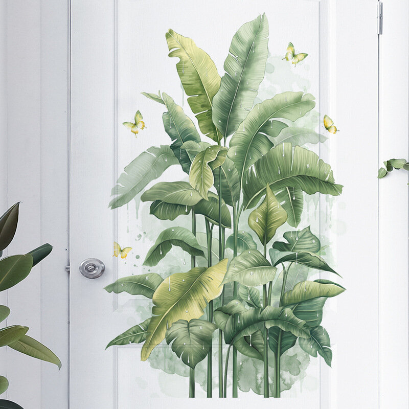Тропические растения фон стены декоративные наклейки банановые листья спальня диван фон стены декоративные наклейки