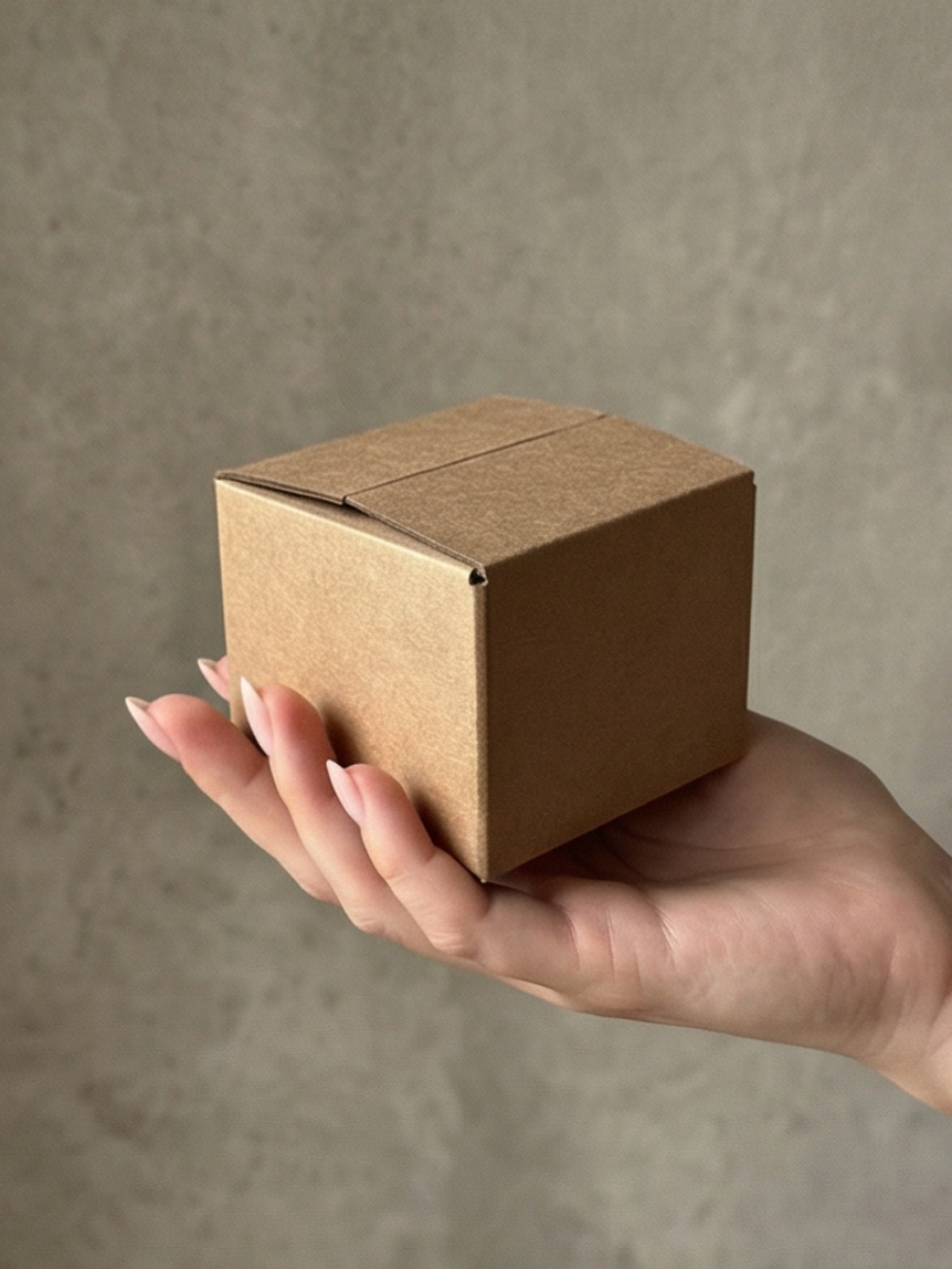 Картонная коробка из микрогофрокартона Т23Е самосборная упаковочная 70X70X50 цвет крафт 10 шт