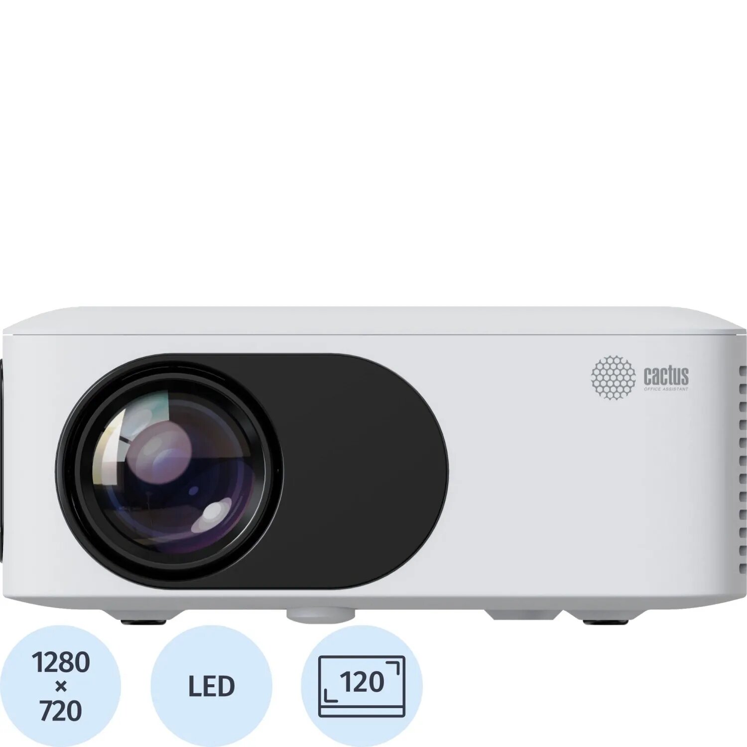 Проектор Cactus CS-PRE.08WT. WXGA LCD 1500Lm ANSI 1000:1 1xHDMI 0.5кг