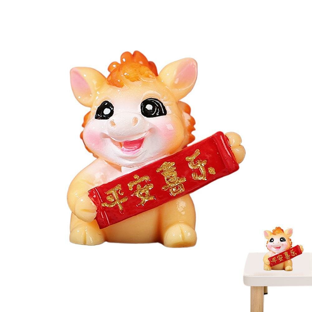 2026 Horse Year Lucky Charm Ornament Chinese New Year Desktop Wealth Decorative attracting O1D5