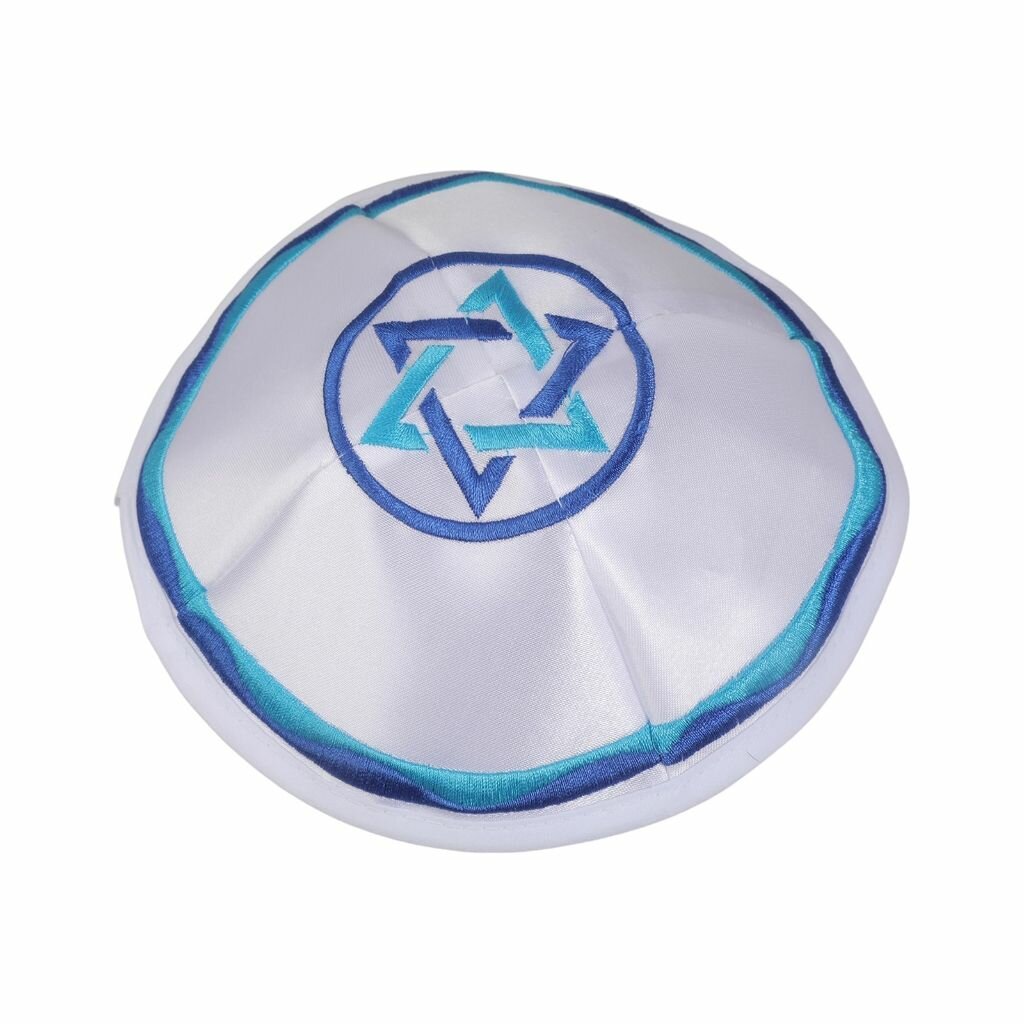 Еврейская шляпа маленькая круглая шляпа-синий