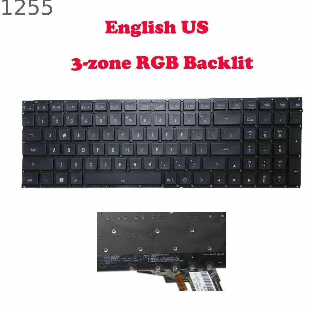 Клавиатура с подсветкой для Gigabyte V184945ES1 UI 27703-UINR7-S11S V184945EK1, английско-американская, черная11