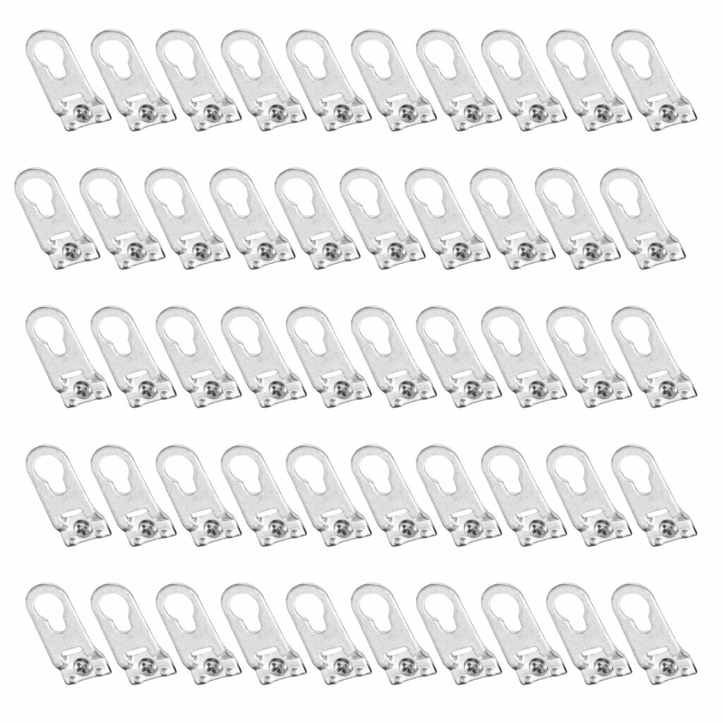 50 шт. крючков для крепления рамок для картин из прочного алюминиевого сплава с винтами Идеально подходят для развешивания произведений искусства в гостиной или галерее