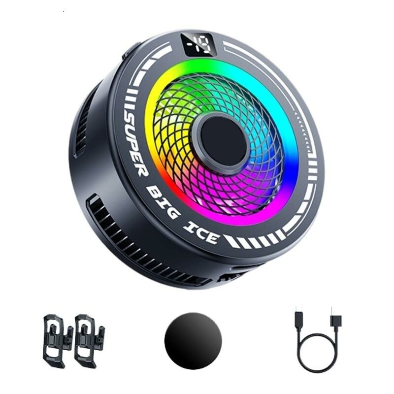 Магнитный кулер для телефона с подсветкой, Черный