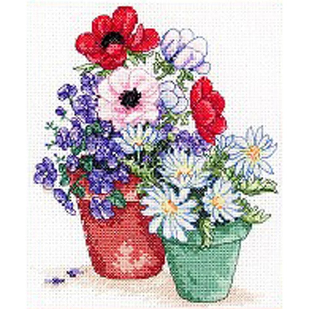 Набор для вышивки крестом XIUSPRING, белая канва, хлопок, 35 цветов 14ct white