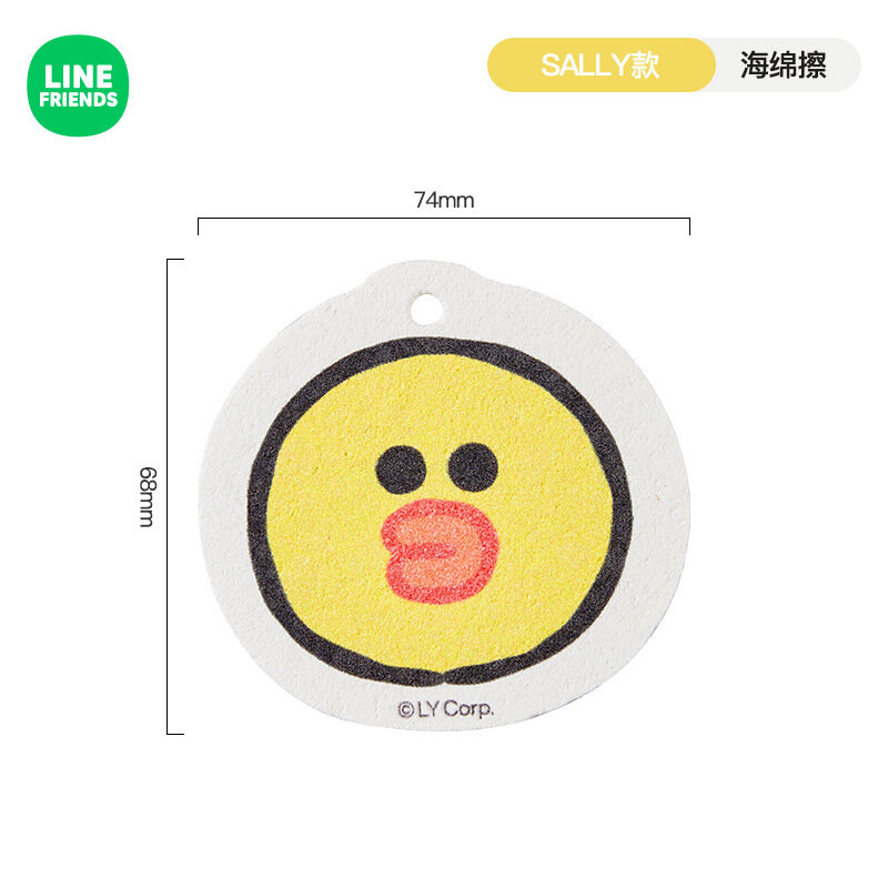 LINE FRIENDS Губка для мытья посуды из древесной целлюлозы, кухонная губка для чистки кастрюль и посуды, волшебная чистящая салфетка, впитывающая волшебная тряпка.