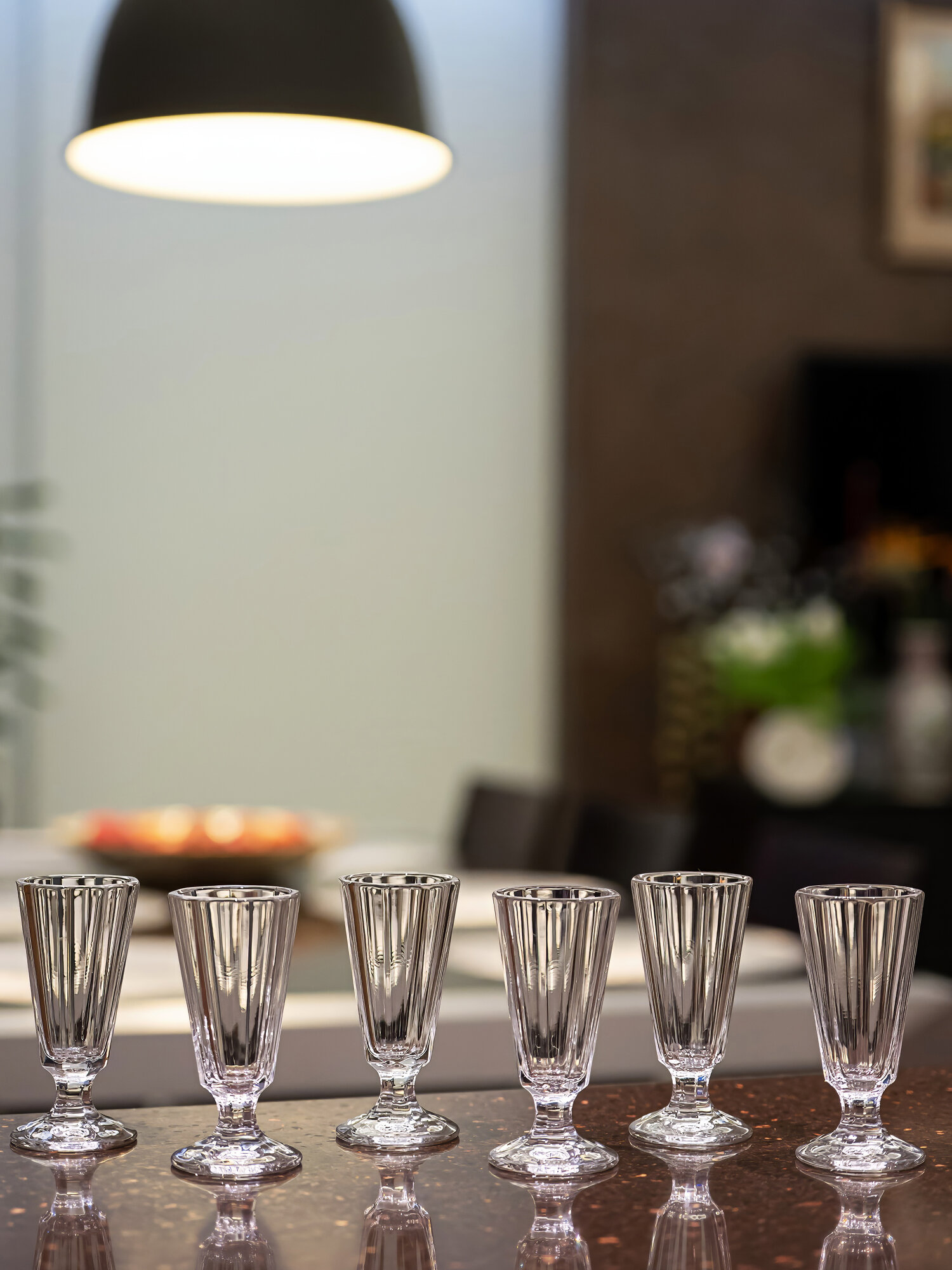 Хрустальные рюмки на ножке для водки/настойки/ликера - 20 мл, набор 6 шт, Неман 600/14, 9751/20гр