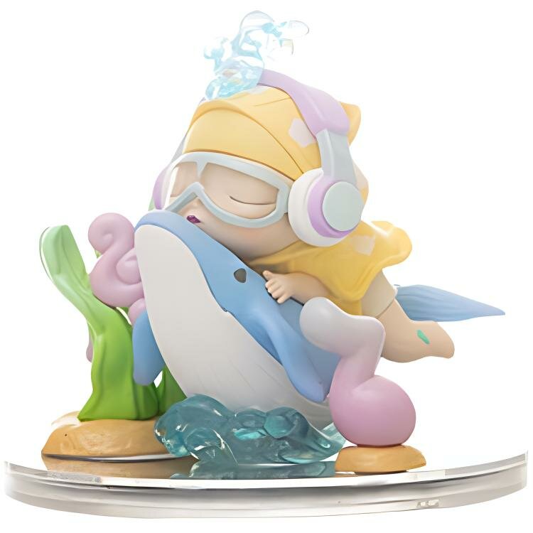 Набор коллекционных коробок-сюрпризов унисекс POP MART Ocean Song Holiday Yoyo Sea Collection, Confirmed-Riding Whale Girlish Lite-Dulu Dulu