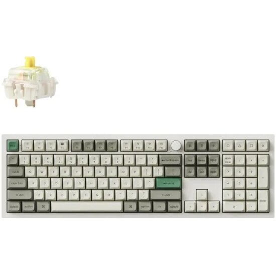 Клавиатура Keychron Q6 Max, Banana Switches, беспроводная, Shell White (Q6M-P4P-RU)