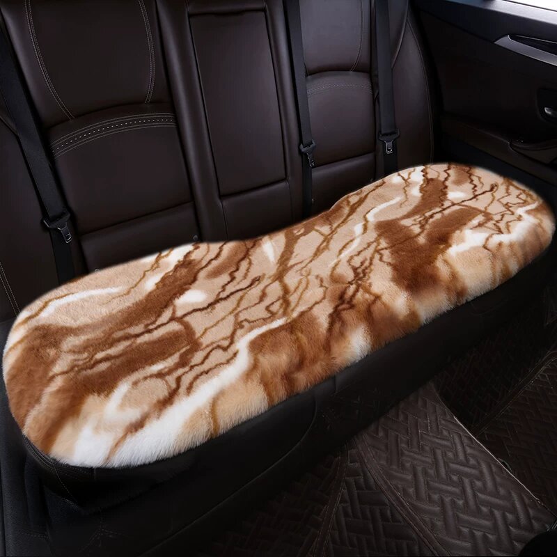 Зимняя плюшевая накидка на автомобильное сиденье, цельная, утолщенная, теплая, из короткой шерсти, без спинки, комплект