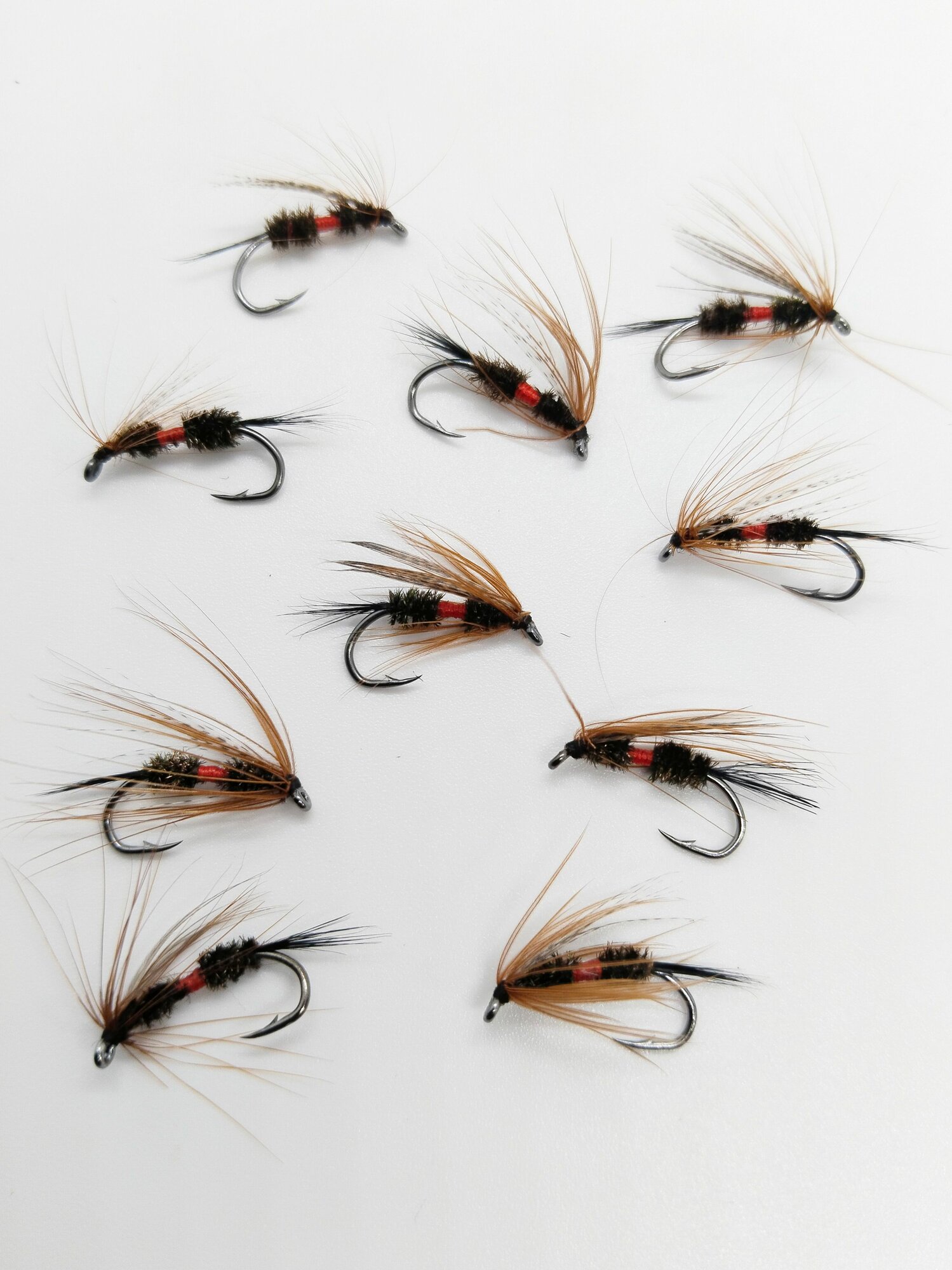 Биометрические мухи для ловли рыб 10 шт