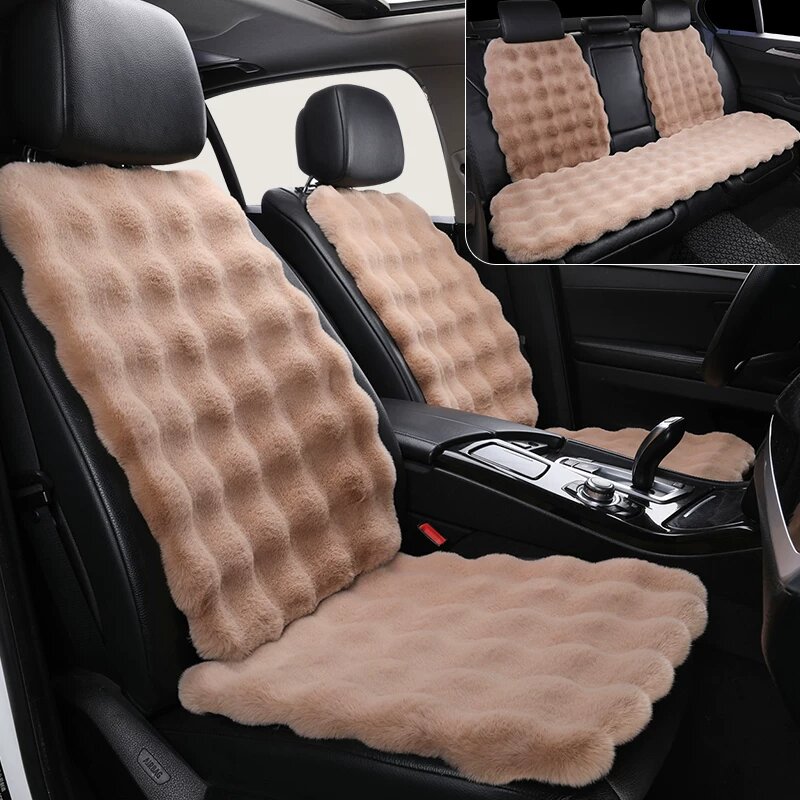 Зимняя накидка на автомобильное сиденье, плюшевая, цельная, из пузырчатого вельвета, утолщенная и уплотненная, новая,