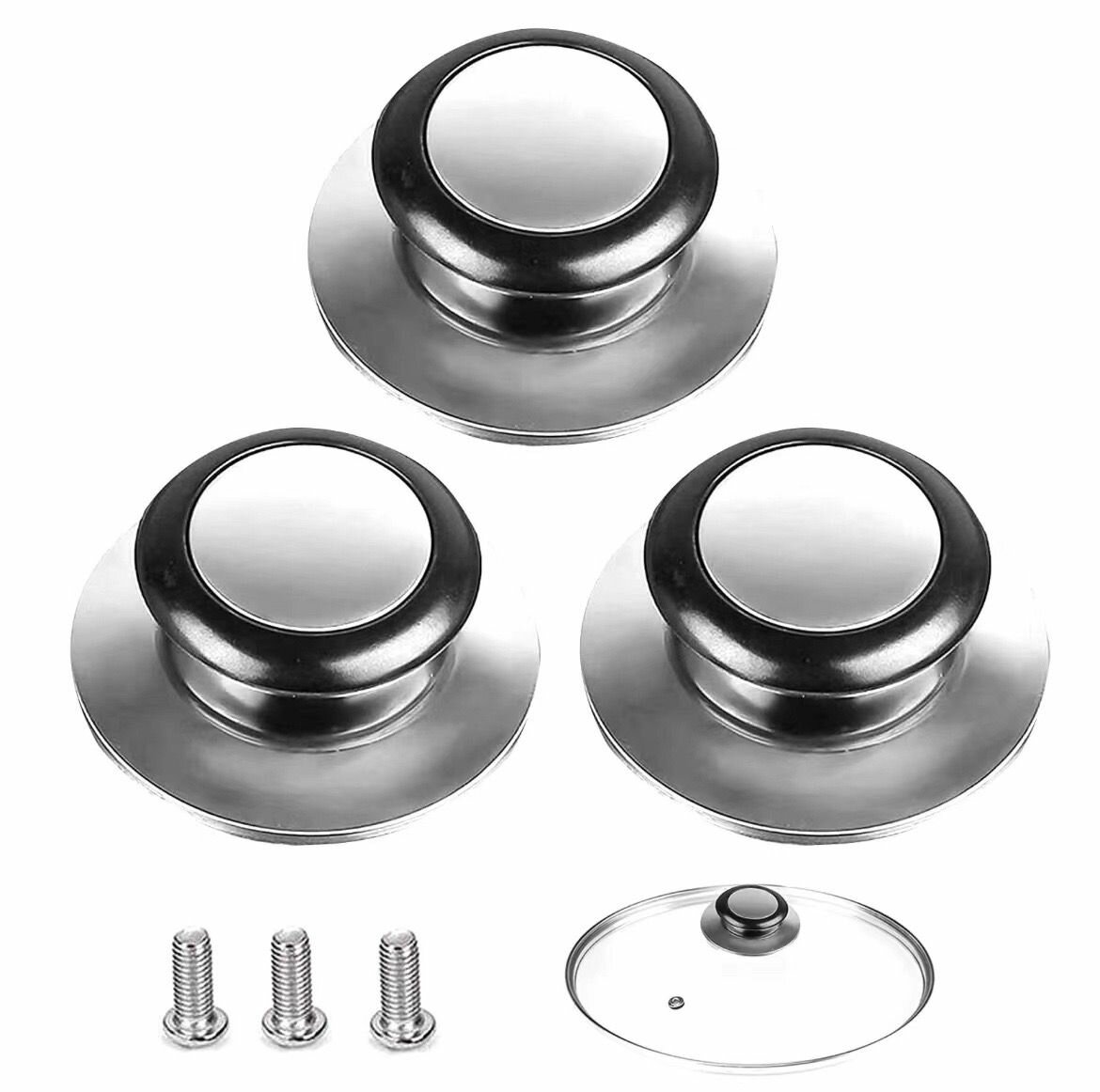 Ручка на крышку кастрюли и сковороды, 3 шт.