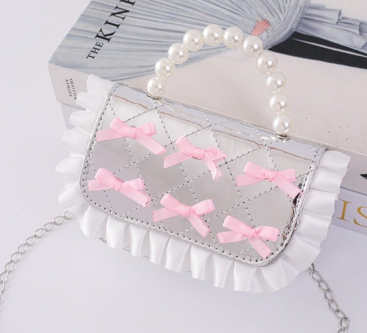 Новая стеганая сумка из PU с жемчугом, изысканная универсальная сумка принцессы, модная сумка через плечо, оптовая продажа