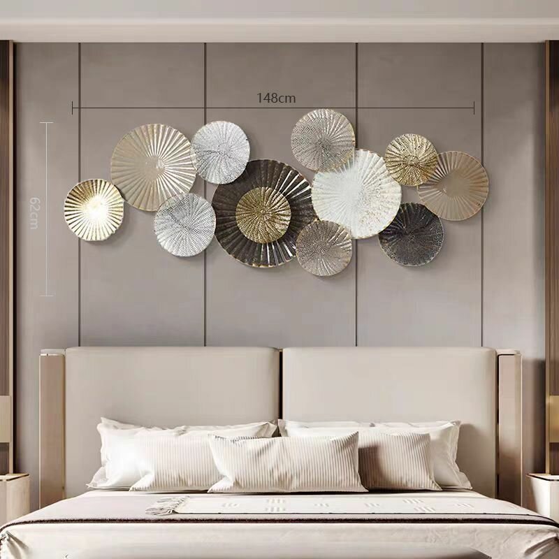 Декоративные стеновые панели, украшение комнаты, металлические стеновые панели, арт-деко, ностальгическая ретро-спальня, украшение гостиной 148x62 см