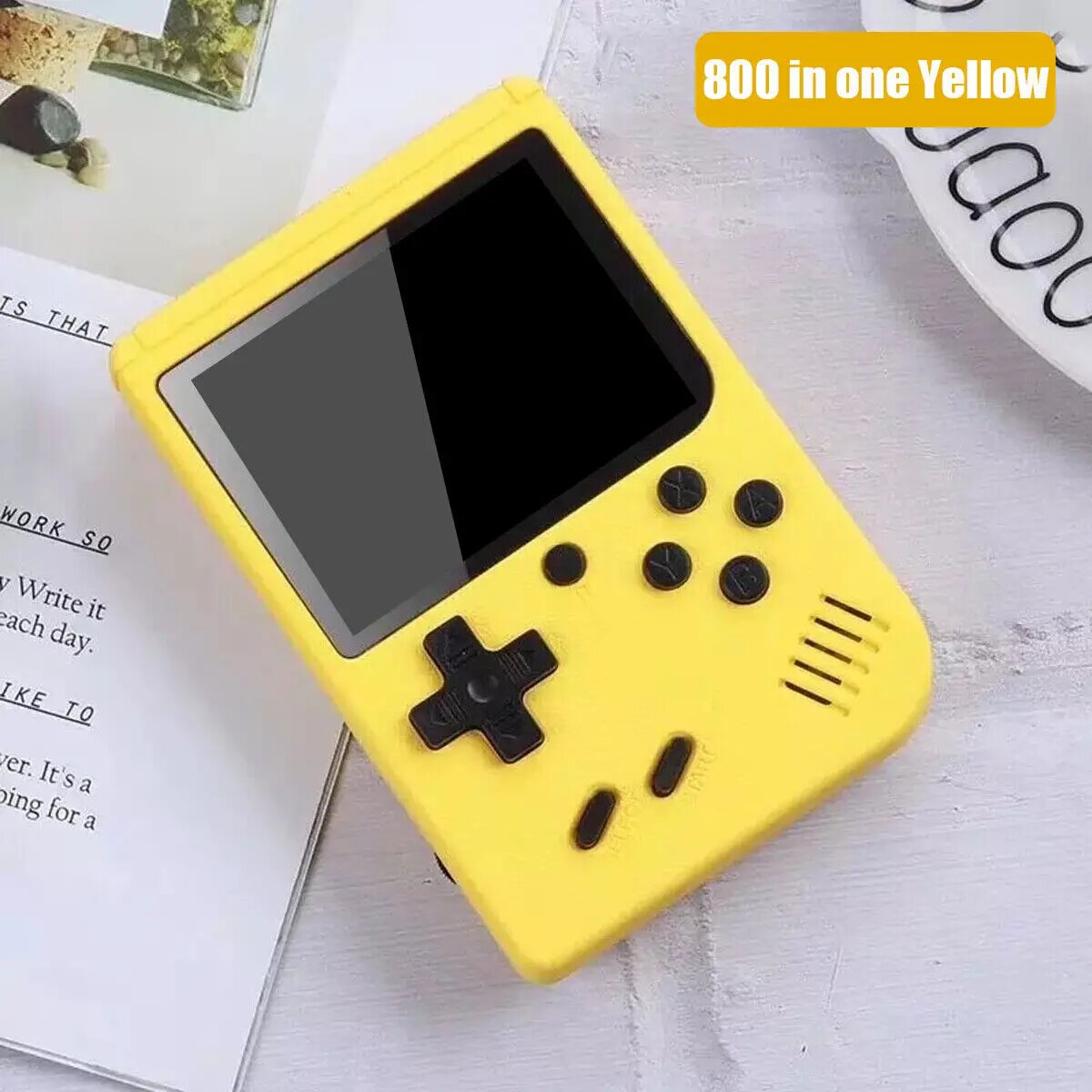 Портативная игровая консоль 800 игр, yellow