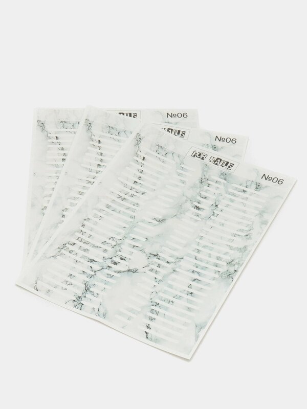 Наклейки на типсы 3 листа 150 шт. ForNails 06 мрамор
