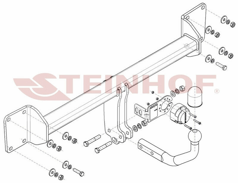 Фаркоп на Volvo V90 II (в т (паспорт и сертификат в комплекте)(без электрики) Steinhof. V-310
