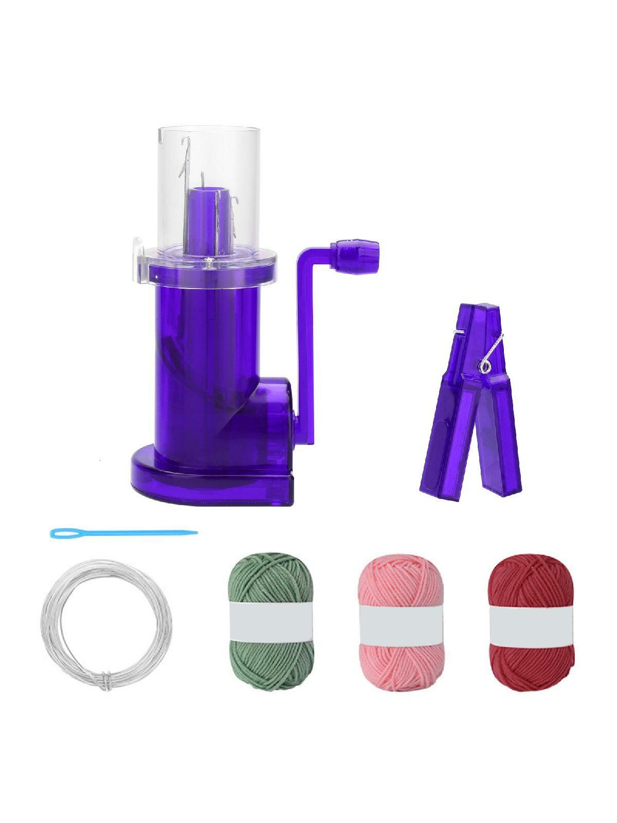 Ручной вязальный аппарат с катушками, Фиолетовый