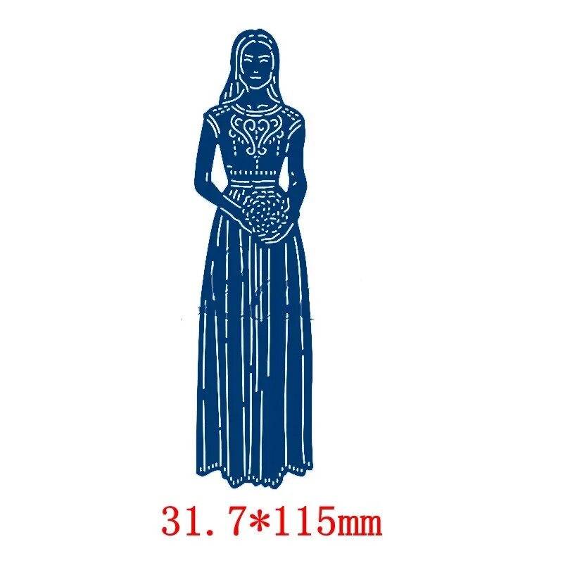 Металлический трафарет Bride and Groom, Цвет: H3155, 31.7*115mm