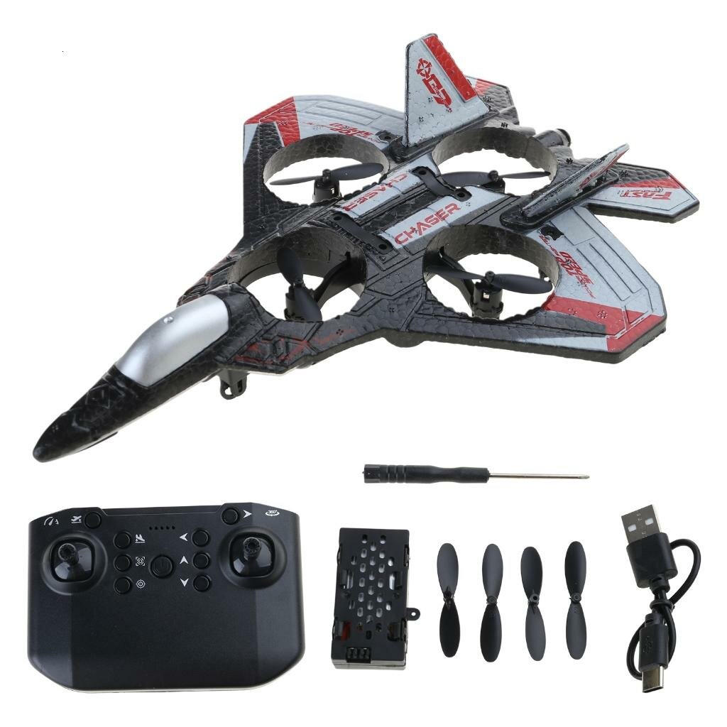 Квадрокоптер с пультом управления, красный