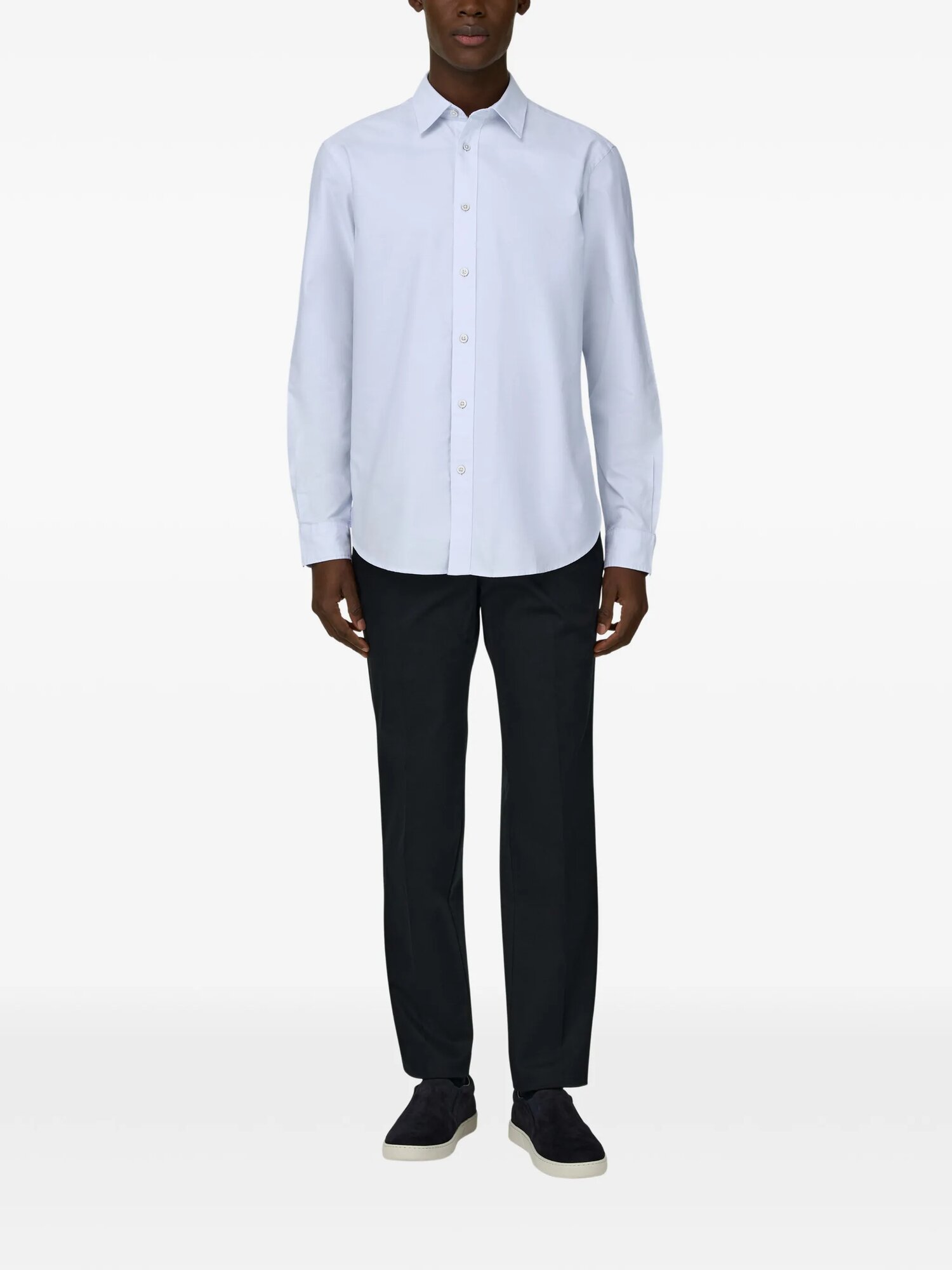 Рубашка Boggi Milano Closed-collar shirt, размер M, синий — фото 1