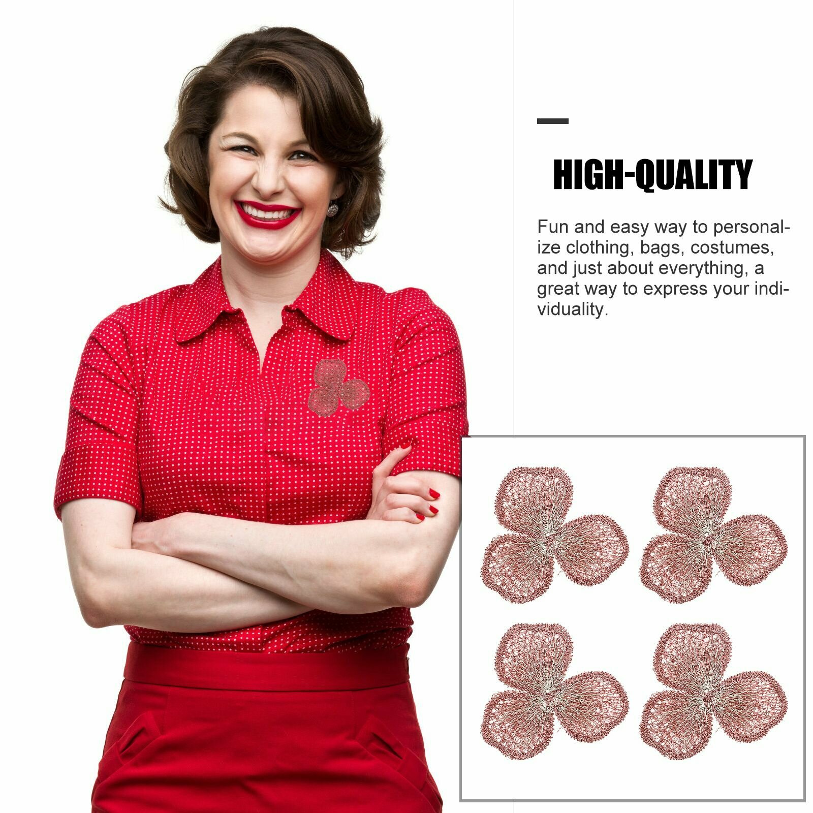 Сетчатые цветочные вышитые нашивки из органзы для украшения одежды и аксессуаров в наборе 20 шт