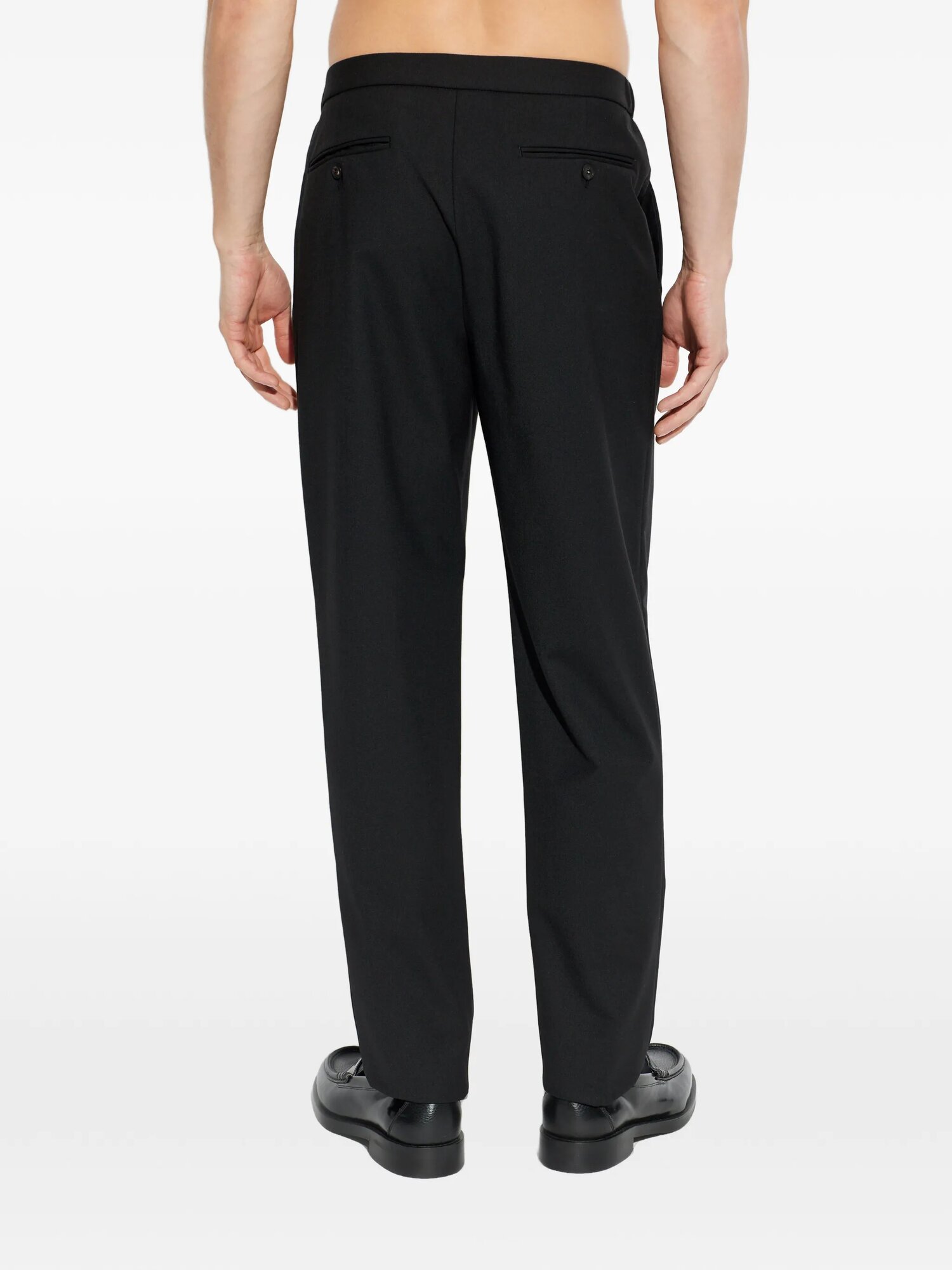 Брюки EMPORIO ARMANI Pleated trousers, размер 52, black/black — фото 1