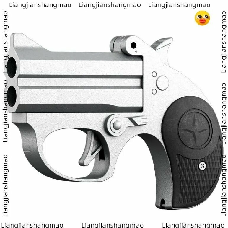 Эксклюзивная игрушечная модель двуствольного карманного пистолета Деринджер с пружинным механизмом