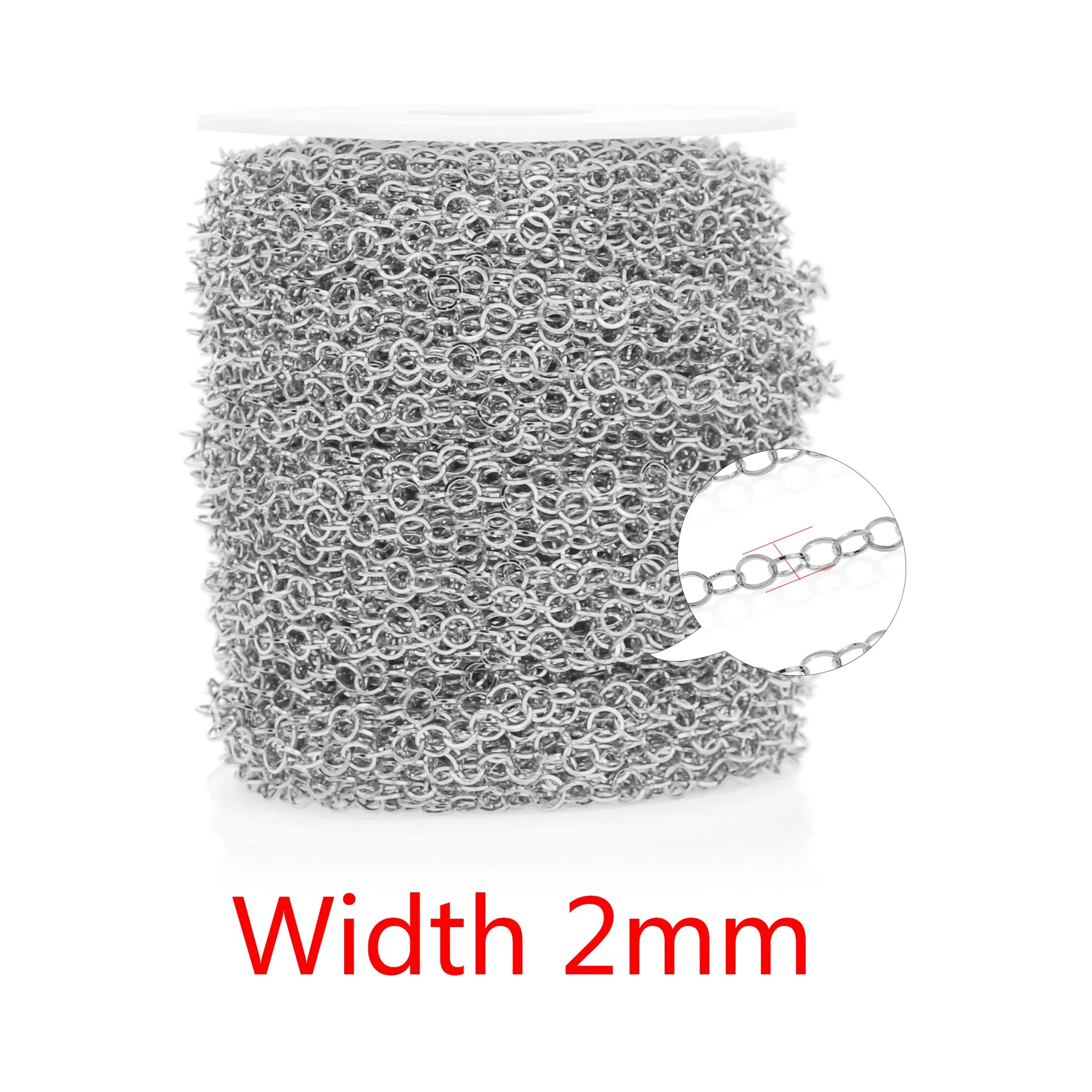 Цепочка из нержавеющей стали, Steel 2mm, 2 м