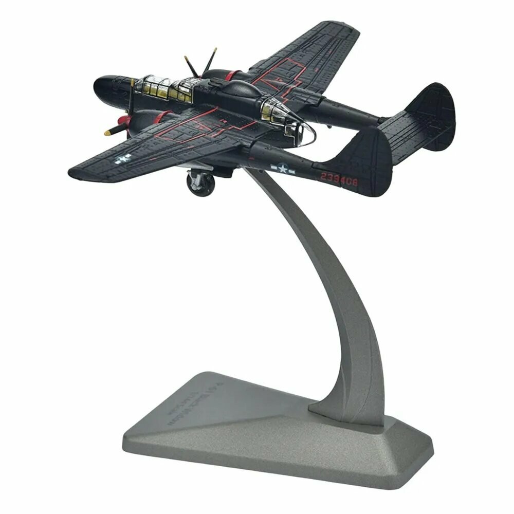 Модель самолета "P-61B", имитация истребителя, настольная, для коллекционирования, 1/144