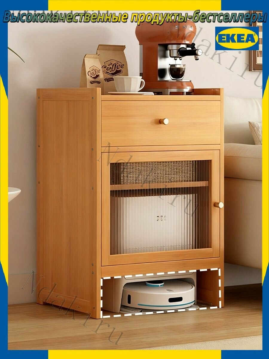 Эксклюзивный модуль для кухни со столом и ящиками, напольный, в белом, черном или светлокоричневом цвете, габариты 40х50.6х82.4 см