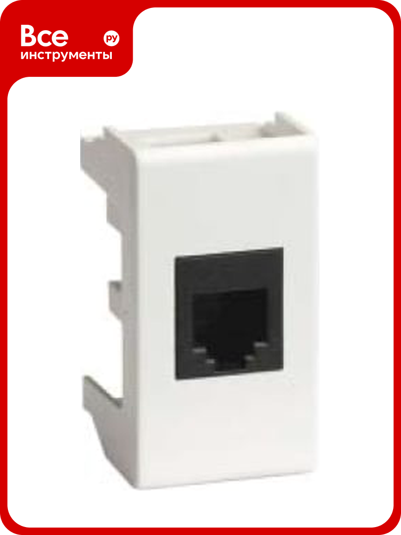 Компьютерная розетка DKC RJ45, кат.5e, экранированная, 8P8C, Viva, белая, 1 модуль, 1 шт. 45048