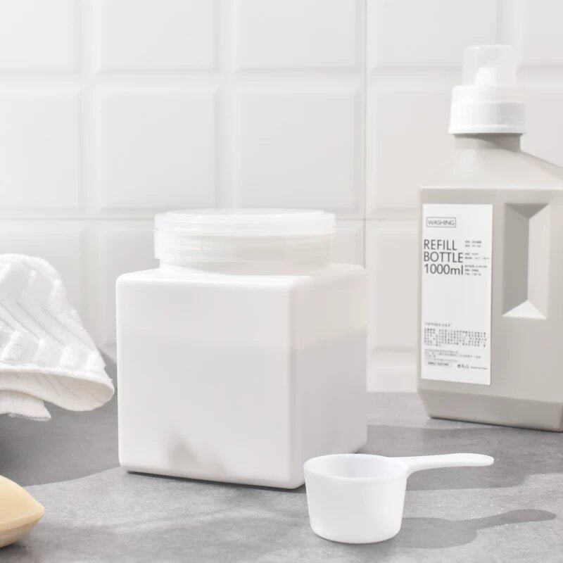 Капсулы для стирки Yipinjia, герметичная банка, коробка для хранения стирального порошка, коробка для мыла, маленькая коробка для пищевой соды с откидной крышкой