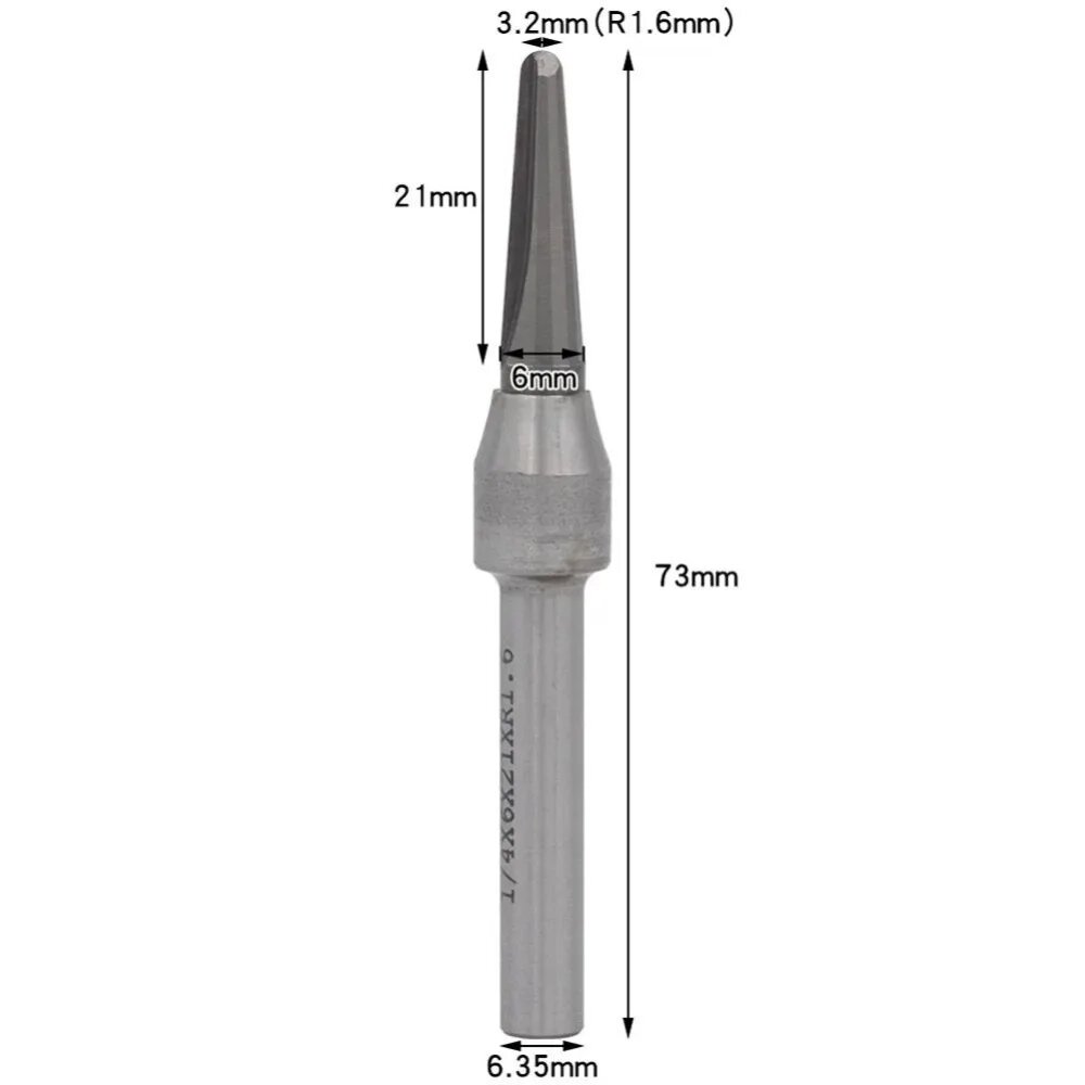 Фреза V-образная TCT, Cutting Edge Length: 6.35mm