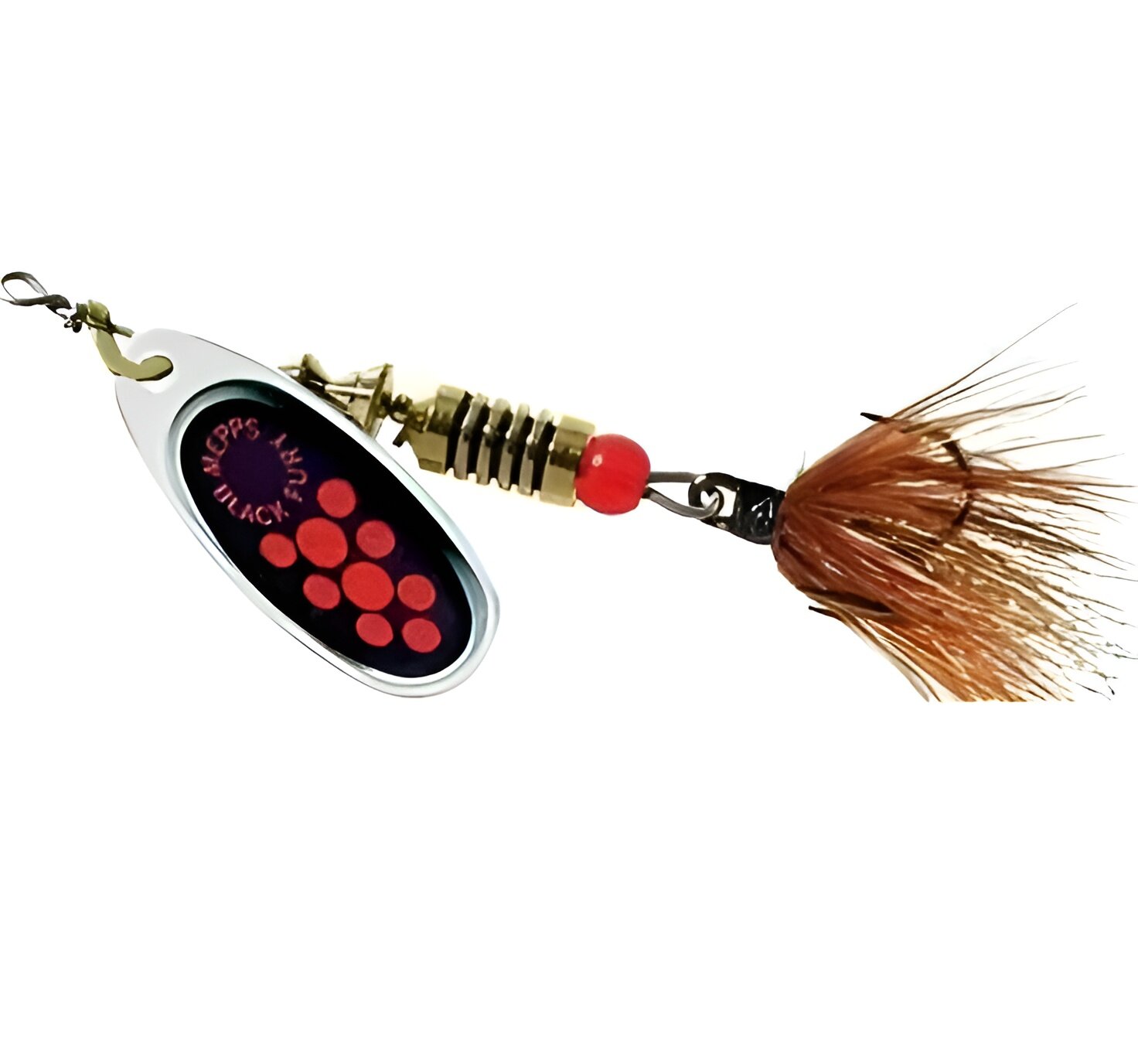 Блесна вращающаяся Mepps BLACK FURY MOUCHE, 2, SILVER/Orange, 5 шт.