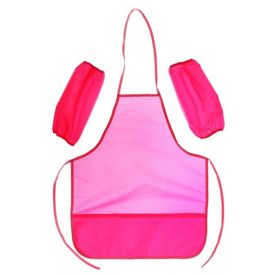 Фартук для труда + нарукавники Calligrata, 550×440/250×160 мм, размер M (рост 122-158), розовый