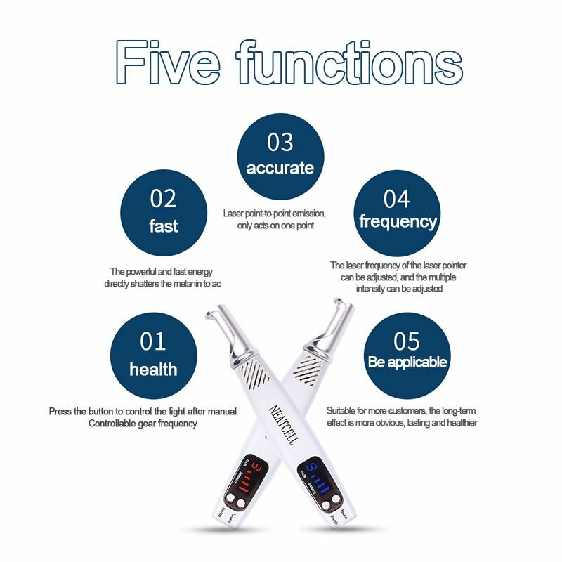 Красная Синяя лазерная пикосекундная ручка