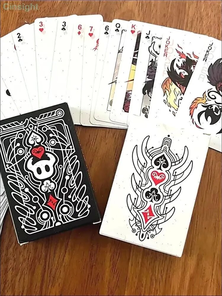 Черно-белые карты Hollow Knight Fan Art, настольные игральные карты