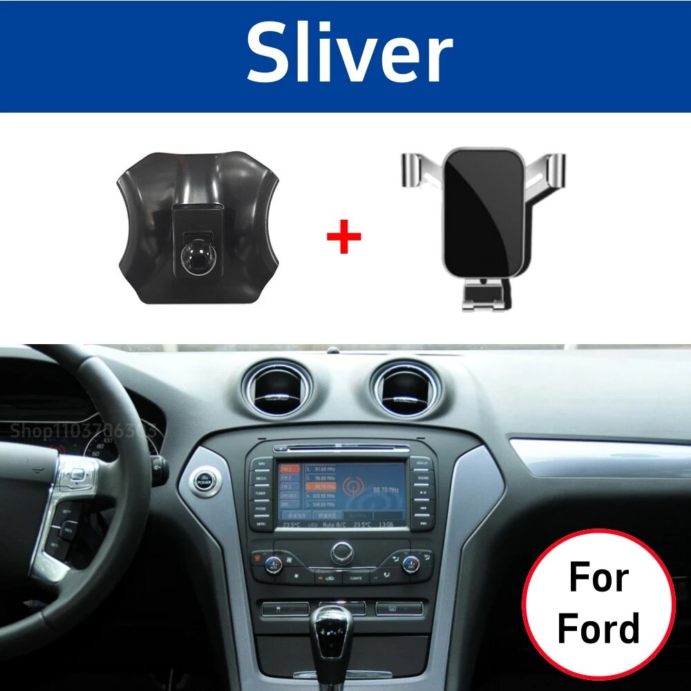 Автомобильный держатель для телефона Ford Mondeo 2007 2008 2009 2010-2013 гравитационный Sliver