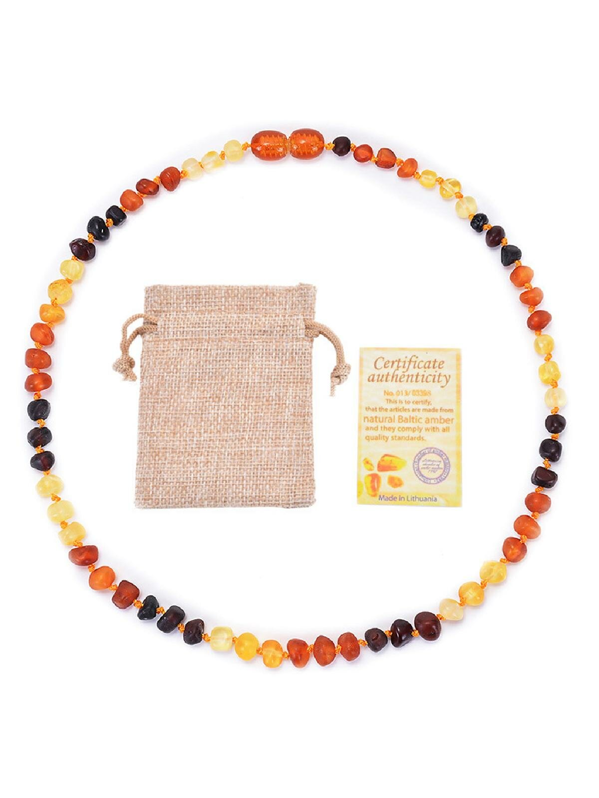 Детское ожерелье из натурального янтаря