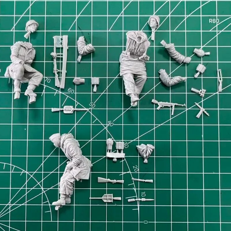 Масштаб 1/35, комплект модели из смолы, зимний бронеавтомобиль, солдат, 3-человек, история, хобби, миниатюрное, в разобранном и неокрашенном виде